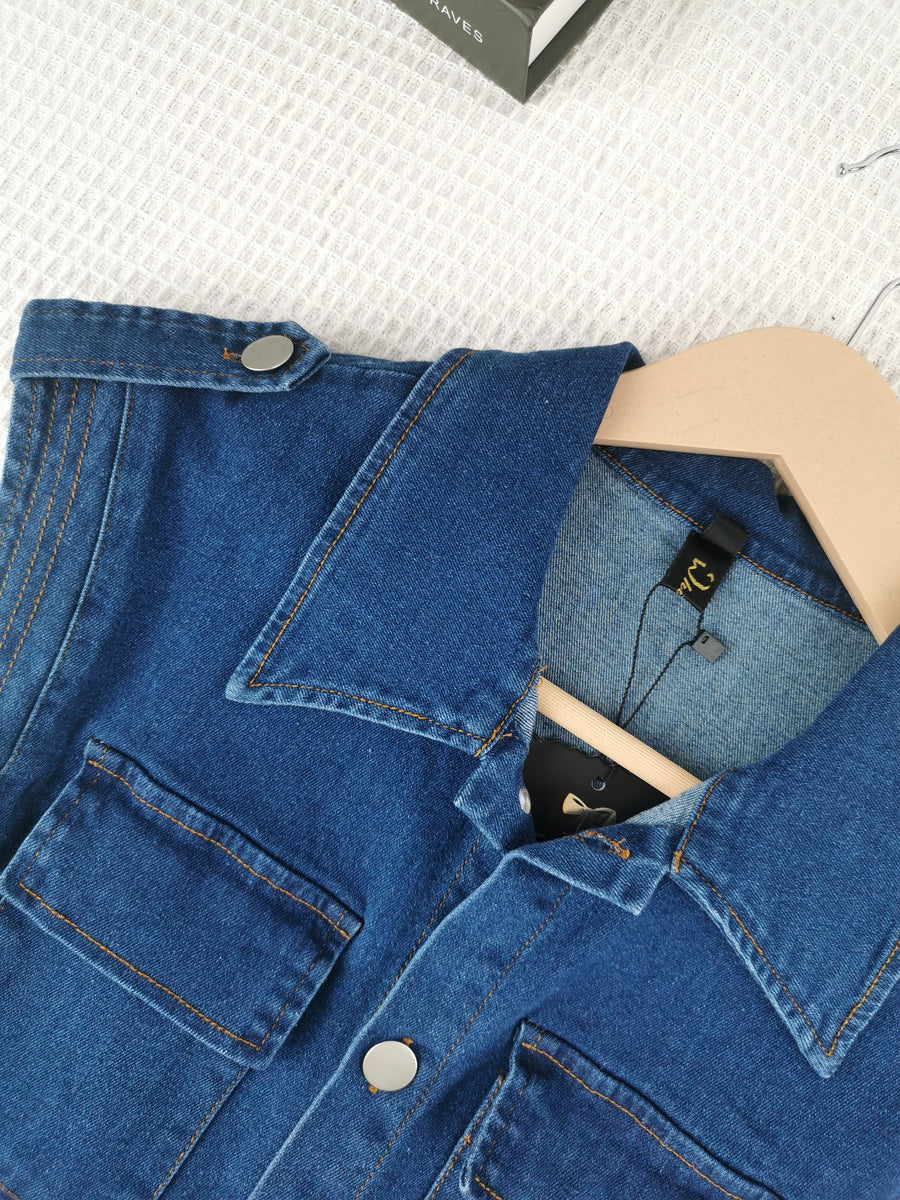 Premium Lady V Neck OL Dress - Whitney Brand – My Denim Fashion | OL ...