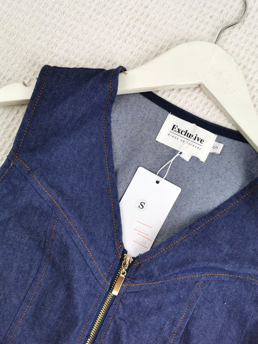 Premium Lady V Neck OL Dress - Whitney Brand – My Denim Fashion | OL ...